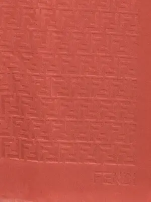 Fendi Silk Stole Ff Rust Color - Red