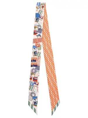 Fendi Multicolor Printed Silk Bandeau - Multi