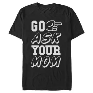 LOST GODS Go Ask Mom Graphic T-shirt - Black