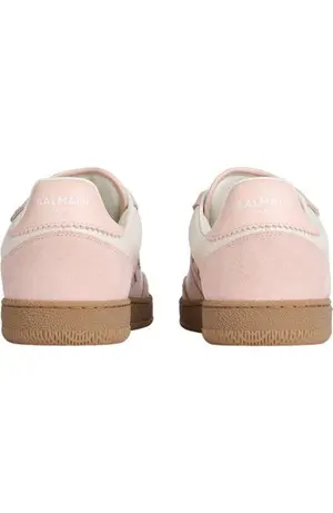 Balmain Swan Trainers In Smooth Leather And Suede - Multicolor