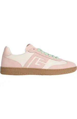 Balmain Swan Trainers In Smooth Leather And Suede - Multicolor