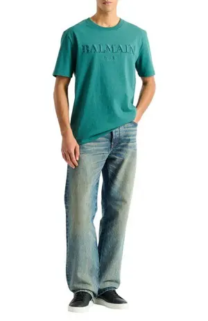 Balmain Vintage Embroidered T-shirt - Blue