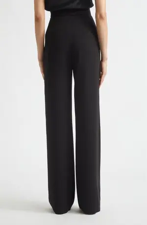 Max Mara High Waist Straight Leg Cady Trousers