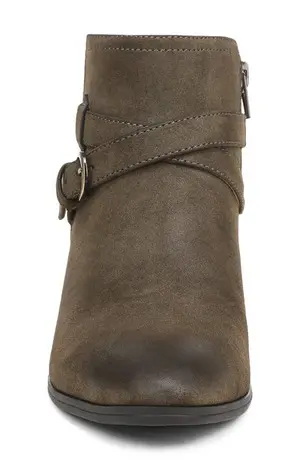 LIFESTRIDE Oaklyn Ankle Bootie With Buckled Strap - Olive