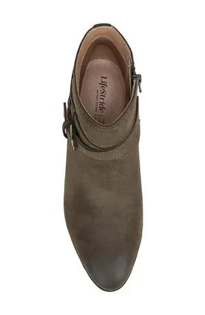 LIFESTRIDE Oaklyn Ankle Bootie With Buckled Strap - Olive