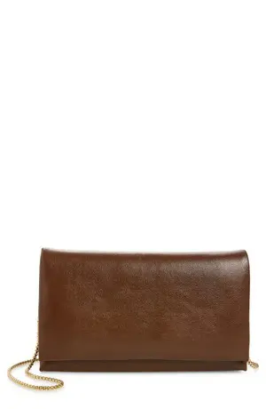 Mango Faux Leather Crossbody Bag - Chocolate