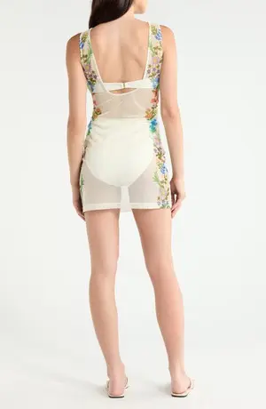HUTCH Shaylee Floral Cover-up Minidress