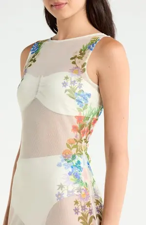HUTCH Shaylee Floral Cover-up Minidress