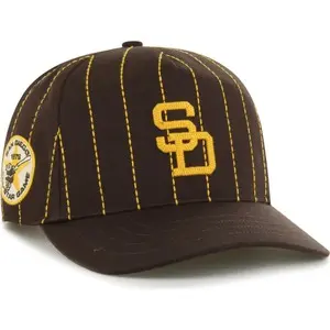 '47 X Rawlings San Diego Padres Pinstripe Hitch Adjustable Hat - Brown