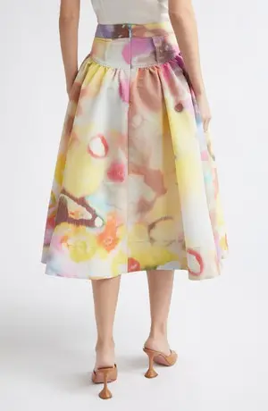 Christopher John Rogers Moonshine" Pleated Midi Skirt