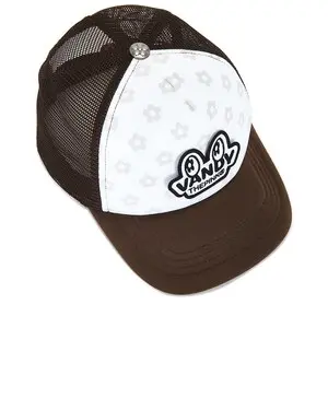 VANDYTHEPINK Eye Logo Patch Trucker Hat - Brown