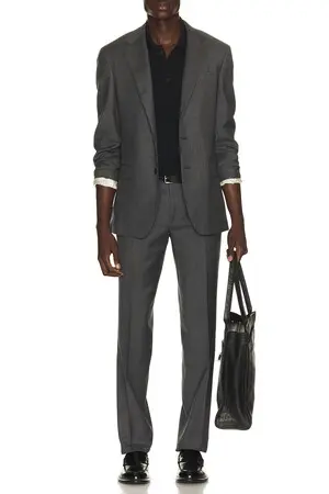 Polo Ralph Lauren 2-buton Single Breasted Sharkskin 2-piece Suit In Grey - Medium Grey Multi