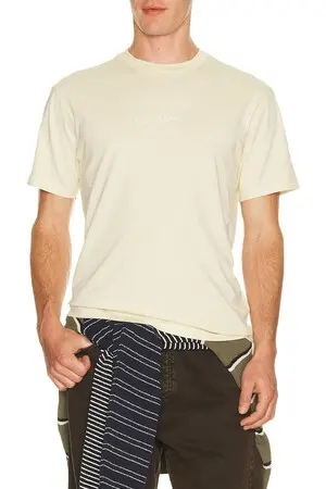 MUSEUM OF PEACE & QUIET Wordmark T-shirt In White - Bone