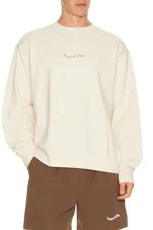 MUSEUM OF PEACE & QUIET Wordmark Lightweight Sweater - Bone