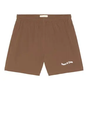 MUSEUM OF PEACE & QUIET Wordmark Seersucker Shorts