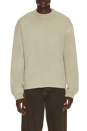 AGOLDE Long Sleeve Asha Shirt In Green - Delta