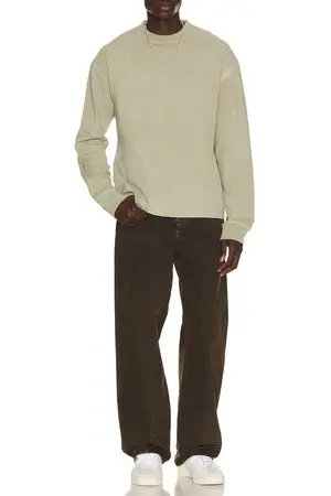 AGOLDE Long Sleeve Asha Shirt In Green