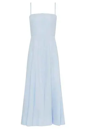 GABRIELA HEARST Magritte Dress In Light Blue Aloe Linen