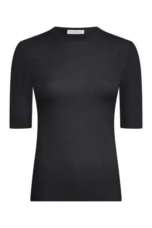 Gabriela Hearst Axis Merino Wool Crewneck T-shirt - Black