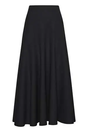 Gabriela Hearst Cairan Knit Maxi Skirt In Merino Wool - Black