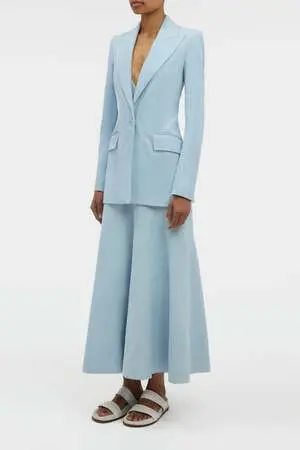 Gabriela Hearst Leiva Suede Blazer - Light Blue