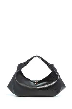 Gabriela Hearst Small Antonia Bag In Nappa Leather & Snakeskin - Black