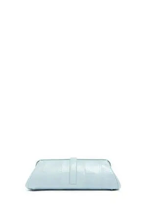 Gabriela Hearst Paola Clutch In Snakeskin - Light Blue