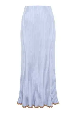 Gabriela Hearst Kavya Knit Skirt In Cashmere Silk - Halogen Blue