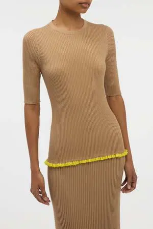 Gabriela Hearst Mireya Knit Top In Silk Cashmere