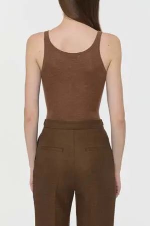Gabriela Hearst Cinxia Knit Tank Top In Cashmere Silk Blend - Chestnut