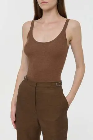 Gabriela Hearst Cinxia Knit Tank Top In Cashmere Silk Blend - Chestnut