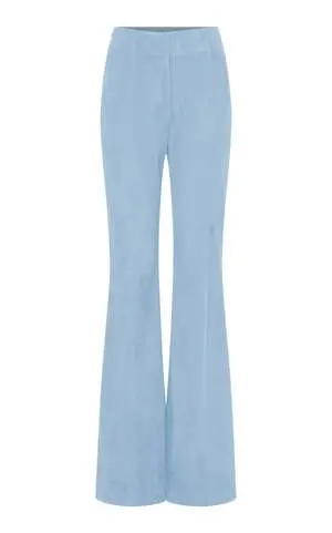 GABRIELA HEARST Rhein Flare Pant In Light Blue Suede