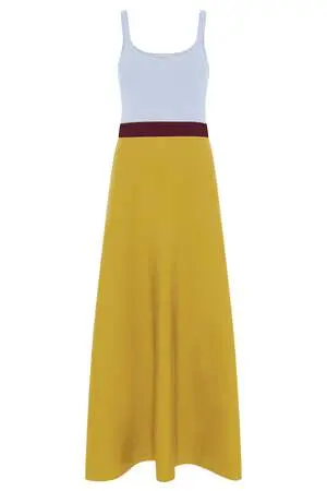 Gabriela Hearst Flaminius Knit Dress In Merino Wool - Bordeaux Multi