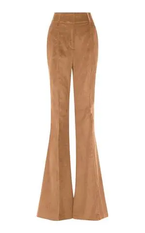 Gabriela Hearst Ianthe Flare Pant In Sea Island Cotton Corduroy - Camel