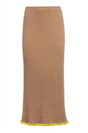 Gabriela Hearst Kavya Knit Maxi Skirt In Cashmere Silk - Camel