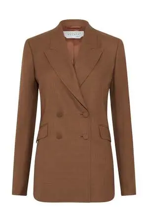 Gabriela Hearst Angela Blazer In Wool Silk - Chestnut
