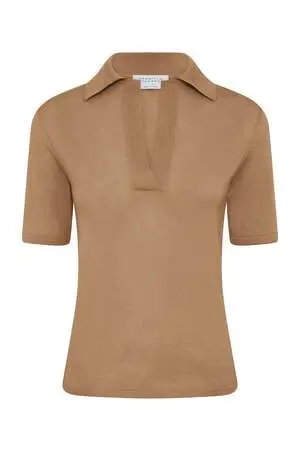 GABRIELA HEARST Gabriela Hearst Caius Cashmere Silk Knit Polo