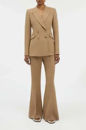 Gabriela Hearst Stephanie Virgin Wool Crepe Blazer - Camel
