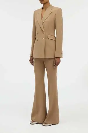 Gabriela Hearst Stephanie Virgin Wool Crepe Blazer - Camel