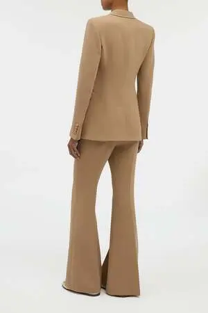 Gabriela Hearst Stephanie Virgin Wool Crepe Blazer - Camel