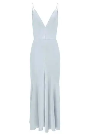 Gabriela Hearst Brigita Silk Satin Slip Dress - Light Blue