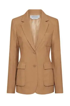 GABRIELA HEARST Louisa Blazer In Camel Sea Island Cotton Corduroy