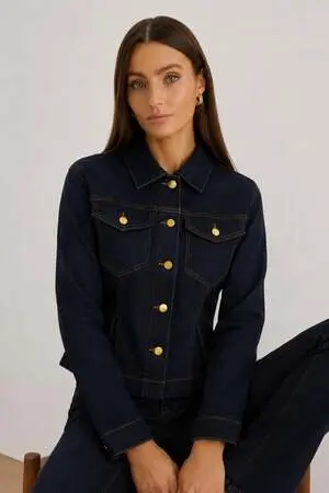 THE NOLI SHOP Bethanie Denim Jacket - Indigo