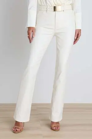 THE NOLI SHOP Aria Coated Flare Jean - Vanilla