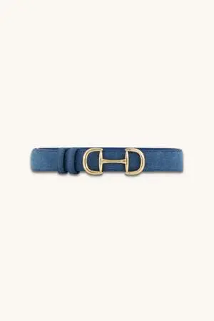 THE NOLI SHOP Bettie Belt With Horsebit Buckle - Denim