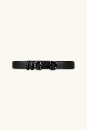 THE NOLI SHOP Bettie Belt With Horsebit Buckle Noir