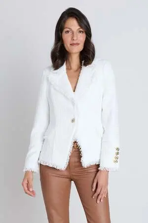 THE NOLI SHOP The Noli Shop Giselle Single Breasted Blazer White