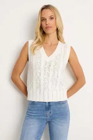 Women's Crystal Embellished Evening Tank Tops