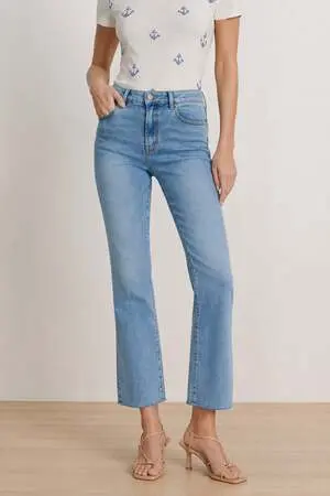 The Noli Shop Frill Jeans For Women