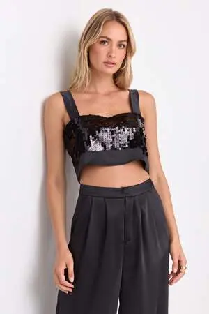 THE NOLI SHOP Zoey Sequin Crop Top